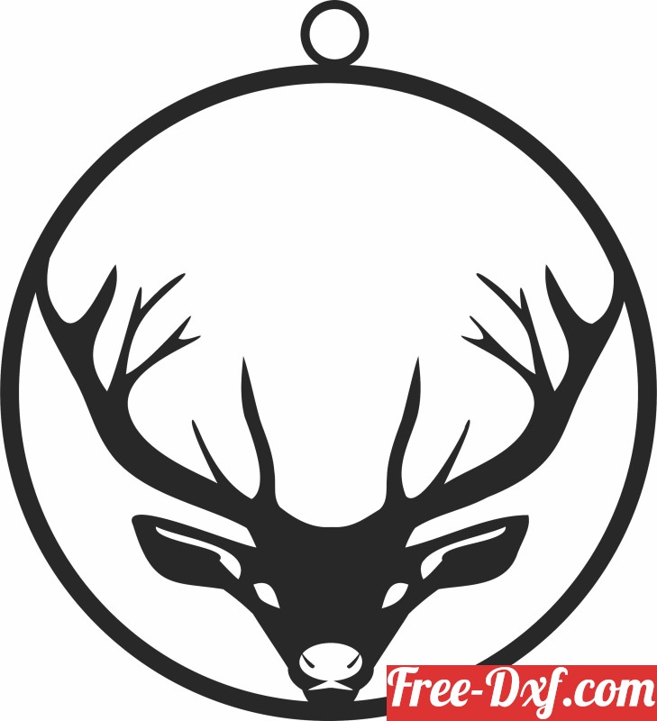 Download christmas elk ornaments nw7RT High quality free Dxf file
