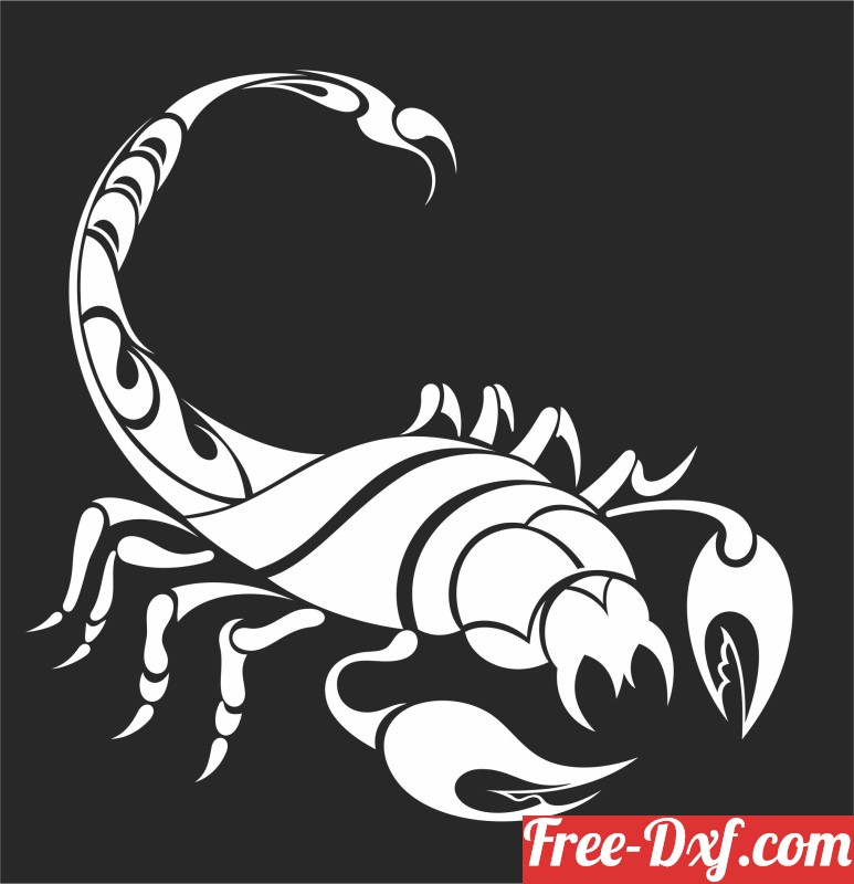 Download scorpion tribal vector nwpwl High quality free Dxf files