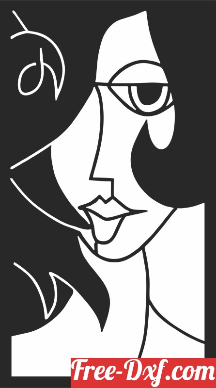 Download abstract face woman portrait dxf nziRM High quality free