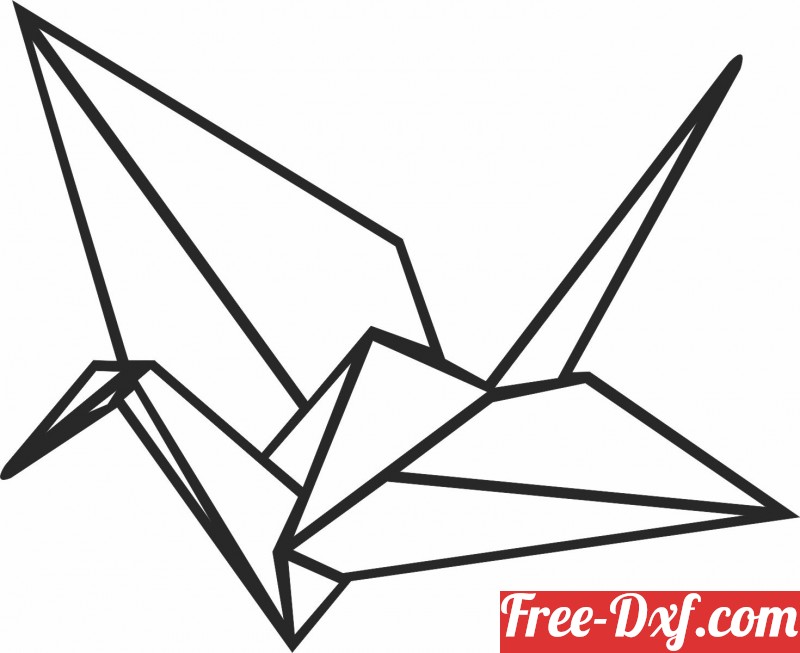 Download Geometric Polygon paper bird oO3JT High quality free Dxf