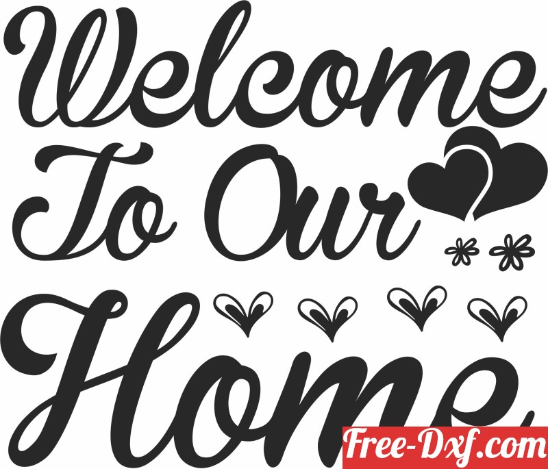 Download welcome home typography vector oU9ue High quality free D