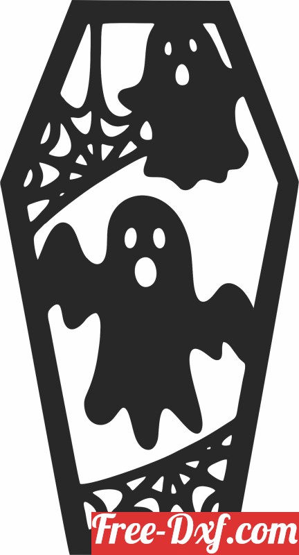 Download Halloween ghost Coffin clipart oYy8Y High quality free D