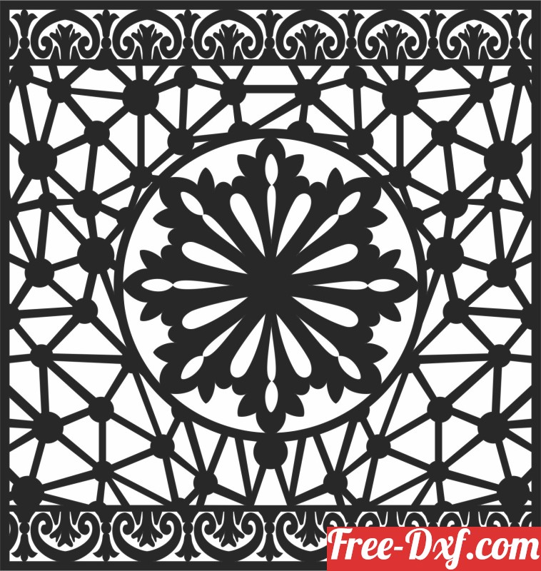 Download Door PATTERN Screen oyAGj High quality free Dxf files,