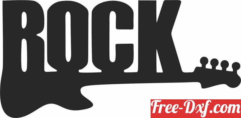 Download Rock Guitar pFceI High quality free Dxf files, Svg, Cdr