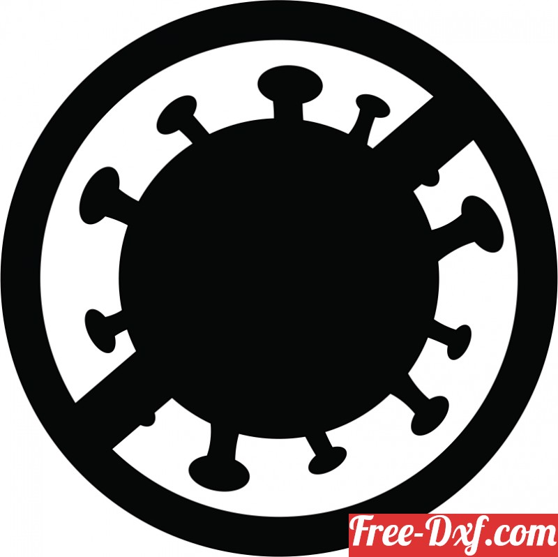 Download corona Warning sign pPrF7 High quality free Dxf files, S