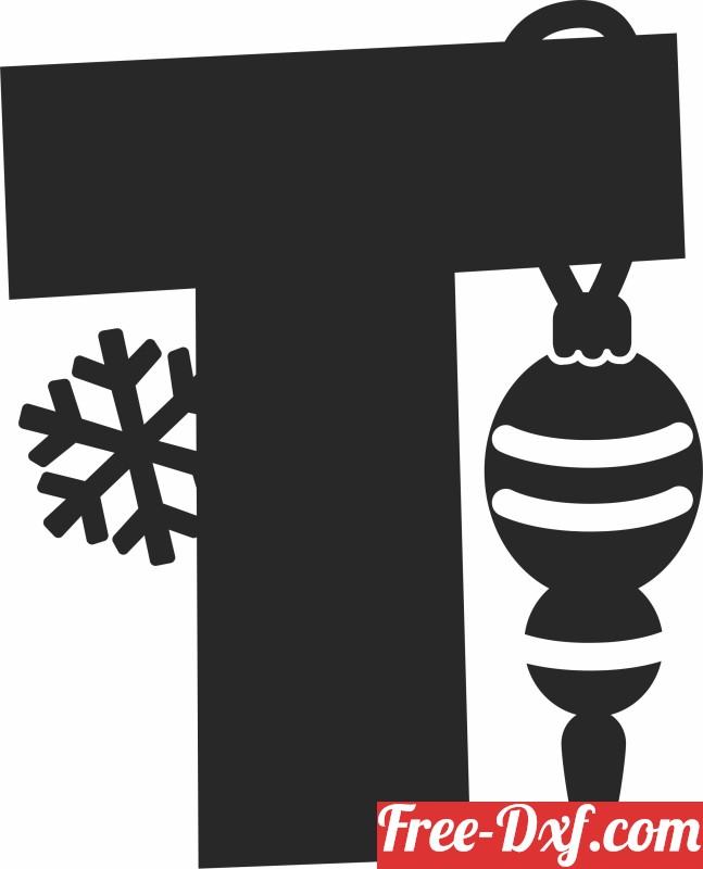 Download christmas snowflake Letter T monogram pTbUc High quality