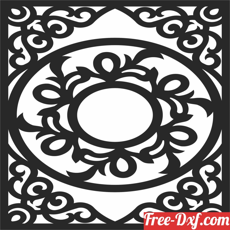 Download decorative pattern square wall panel dxf pZ0FT High qual