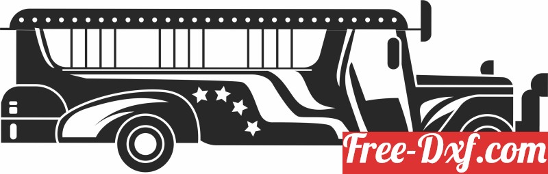 Download Jeepney truck bus pfPtr High quality free Dxf files, Svg