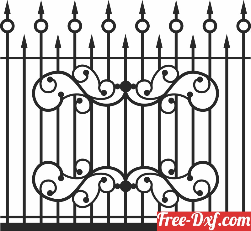 Download Decorative fences gates pvFIc High quality free Dxf file