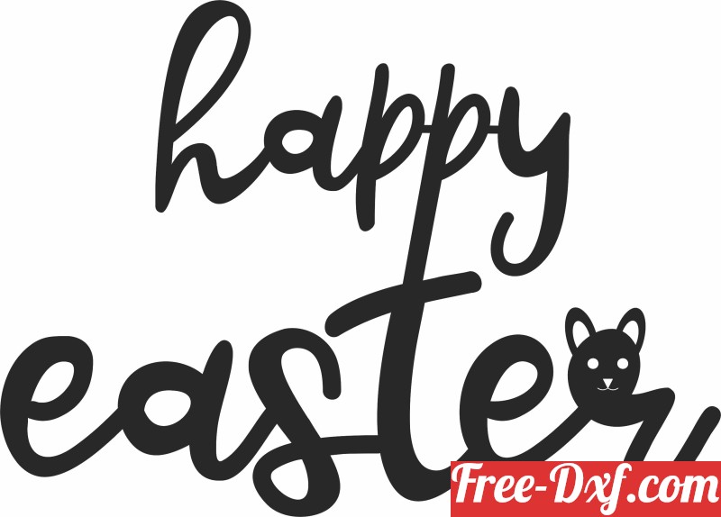 Download happy easter sign q5ZS1 High quality free Dxf files, Svg