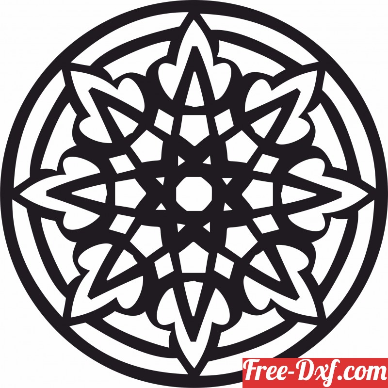 Download mandala wall art decor qKnjA High quality free Dxf files