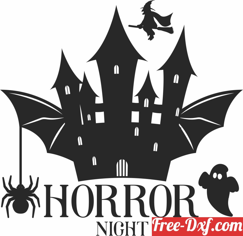 Download Halloween Scary horror house qQrmY High quality free Dxf