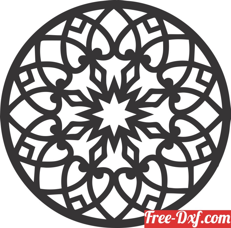 Download round pattern for wall decor qcV7d High quality free Dxf