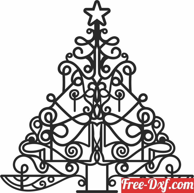 Download christmas tree qgJ8y High quality free Dxf files, Svg, C
