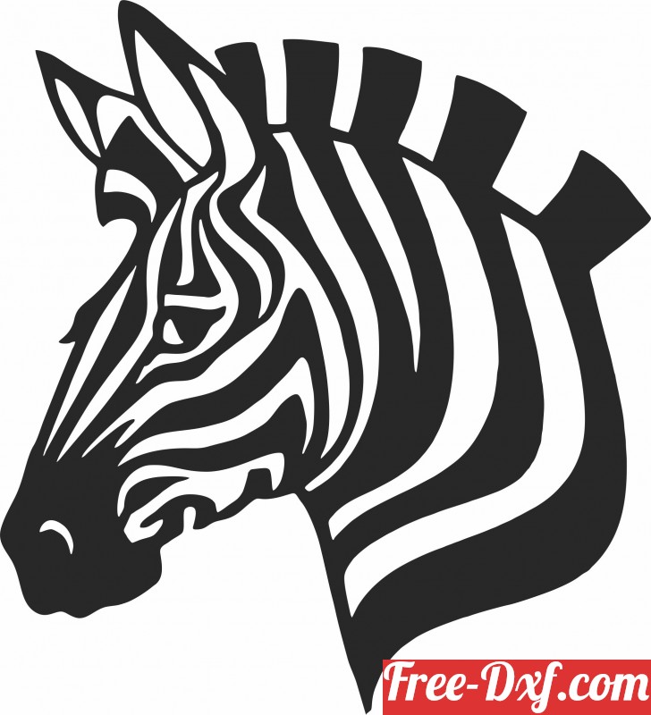 Download Zebra head clipart dxf qj2i6 High quality free
