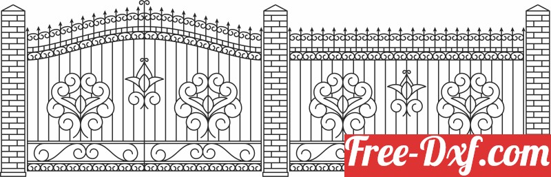 Download Gate entrance door entry qs84g High quality free Dxf fil