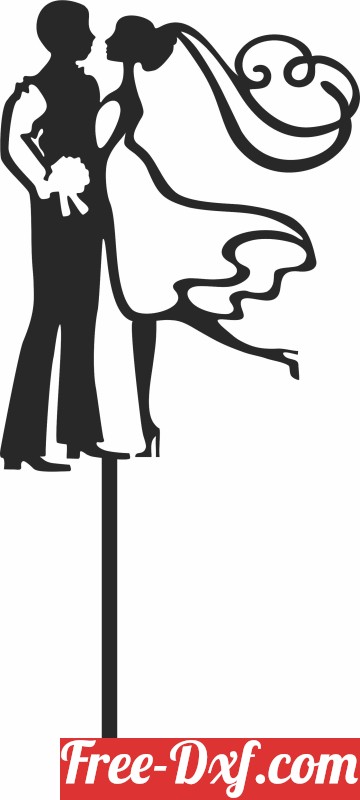 Download wedding cake topper rGVvz High quality free Dxf files, S