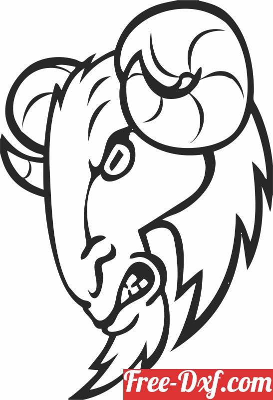 Download angry ram wall sign dxf rMLvU High quality free