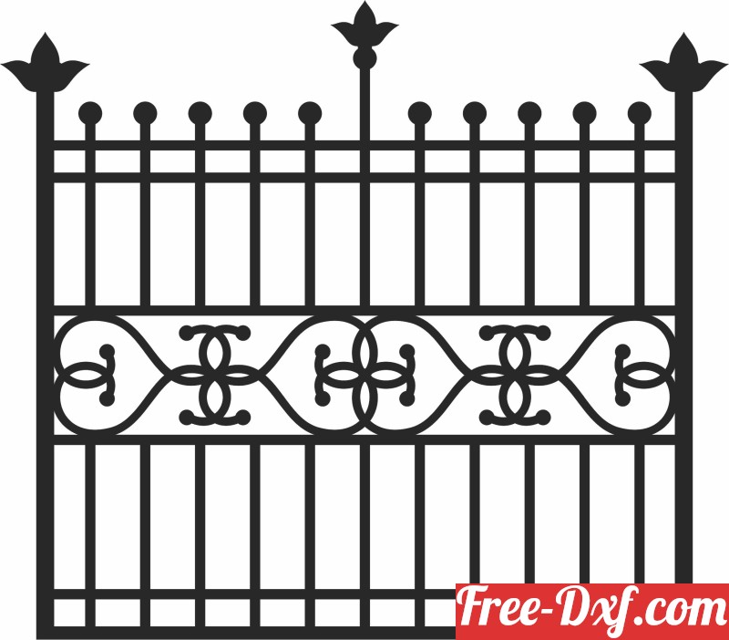 Download Decorative fences gates rPcCV High quality free Dxf file