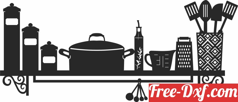 Download kitchen set wall clipart rWRuh High quality free Dxf fil