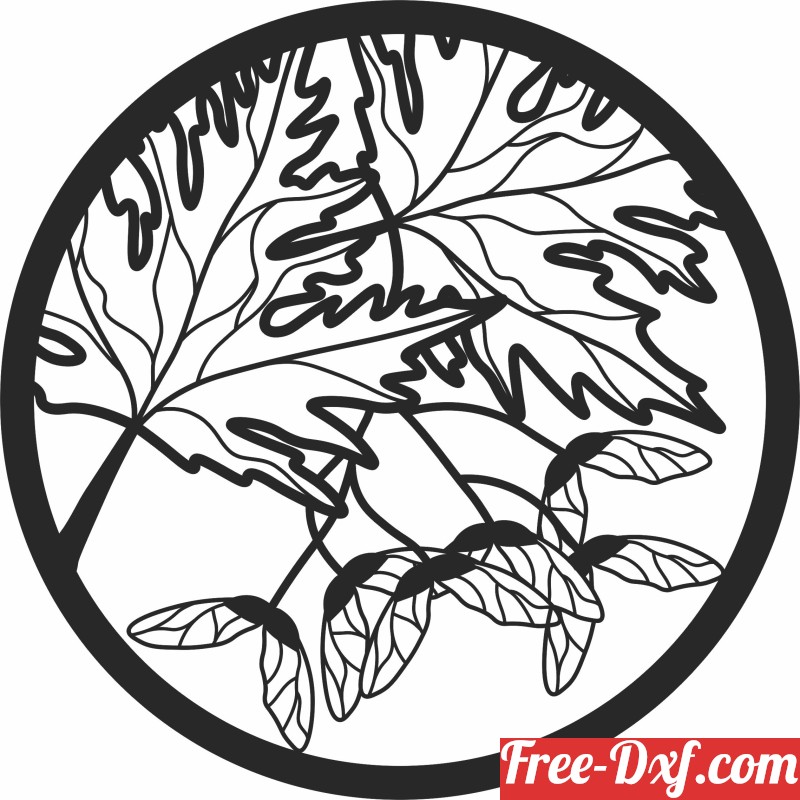 Download leaves wall decor rXWw4 High quality free Dxf files, Svg