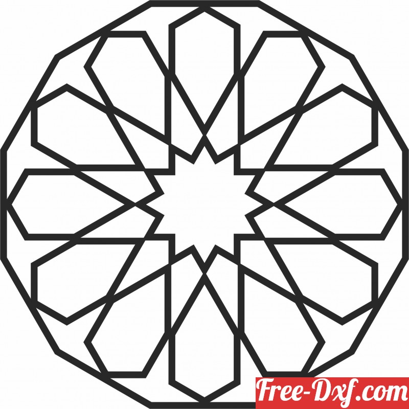 Download arabic Decorative pattern rkDQe High quality free Dxf fi