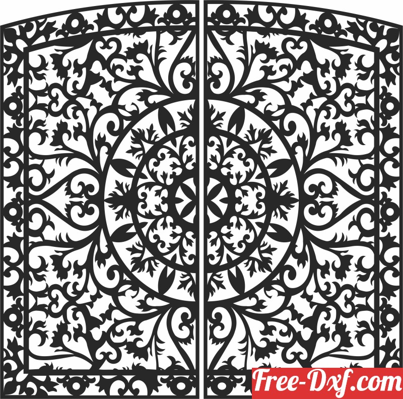 Download decorative Gate door panel rqmCw High quality free Dxf f