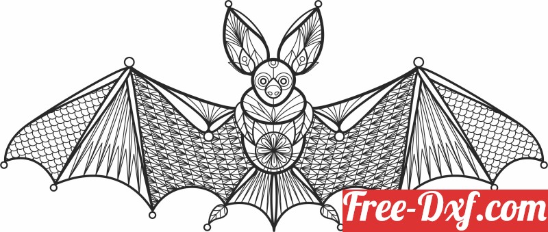 Download decorative bat s2Zej High quality free Dxf files, Svg, C