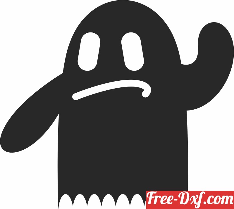 Download Ghost halloween clipart s50zC High quality free Dxf file