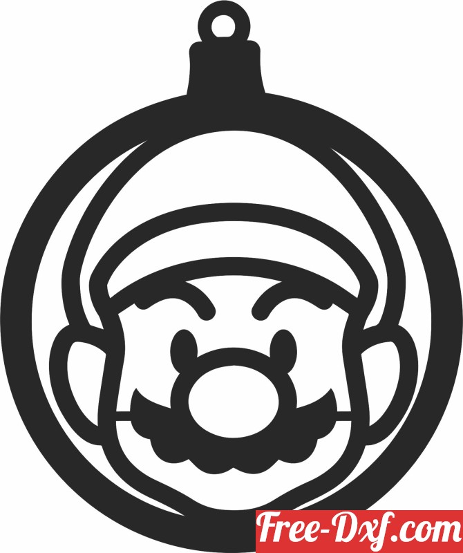 Download super mario ball ornament sQjTJ High quality free Dxf fi