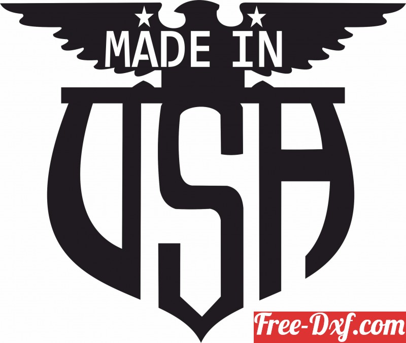 Download made in USA wall sign sQynA High quality free Dxf files,