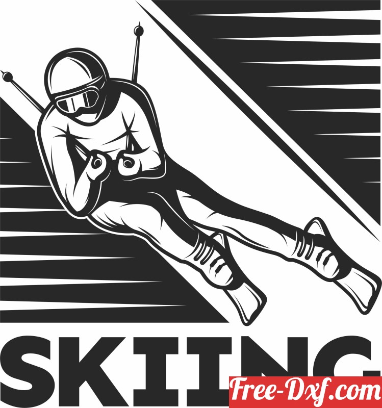 Download skiing clipart sZxFU High quality free Dxf files, Svg, C