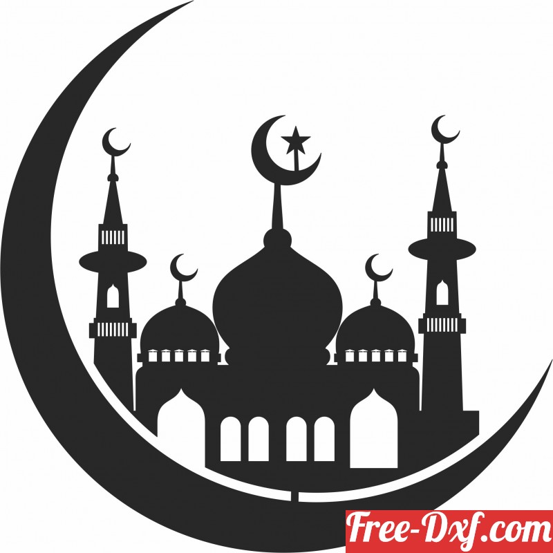 Download Mosque wall decor sqZUz High quality free Dxf files, Svg