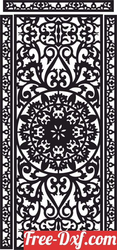 Download decorative wall screen door panel pattern dxf svqKY High
