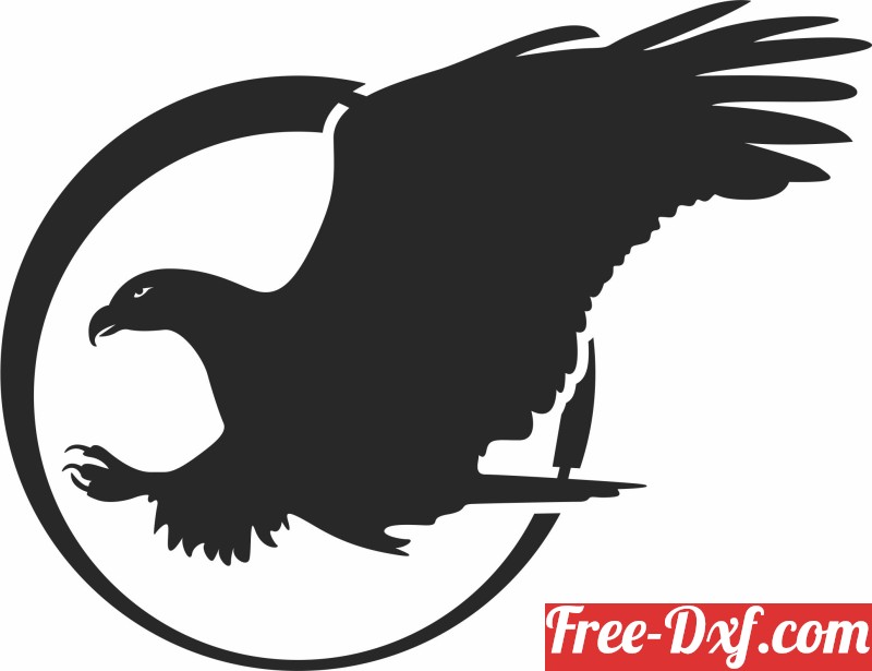 Download eagle flying wall art szZ96 High quality free Dxf files,