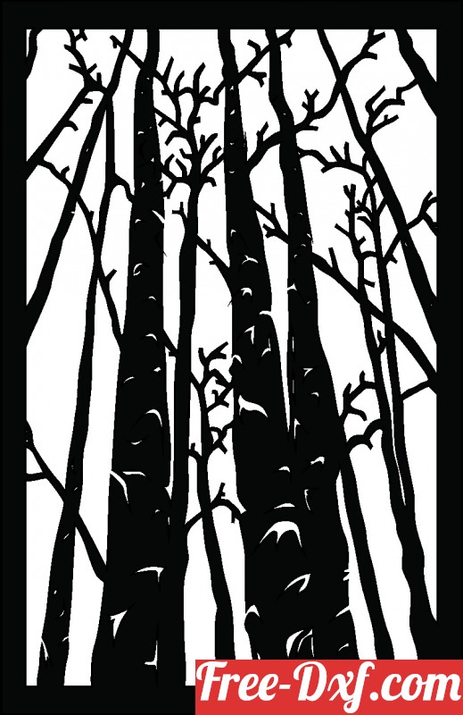 Download tree branches decorative panel door pattern dxf t9rEL Hi