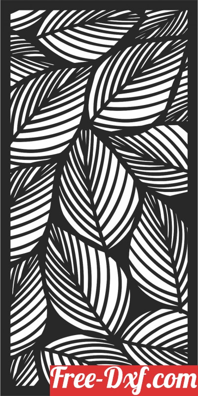 Download decorative panel leaves screen pattern art dxf tCsIj Hig