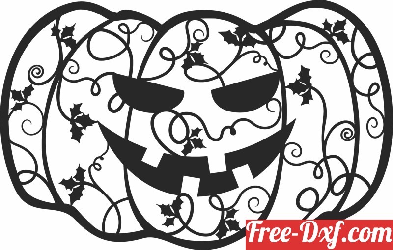 Download pumkin Halloween decoration dxf tEs6r High quality free