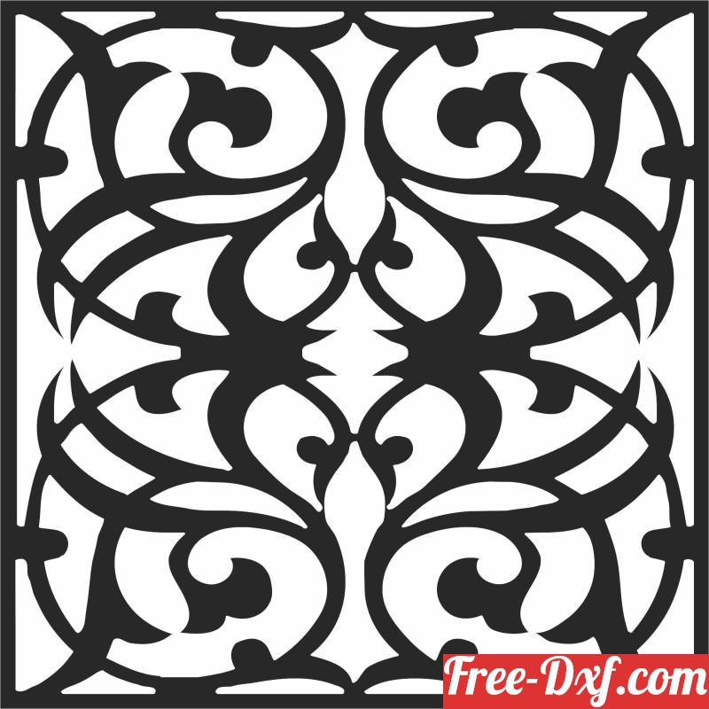 Download decorative pattern square wall panel dxf tKwAh High qual