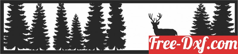Download Deer scene art tS1jx High quality free Dxf files, Svg, C