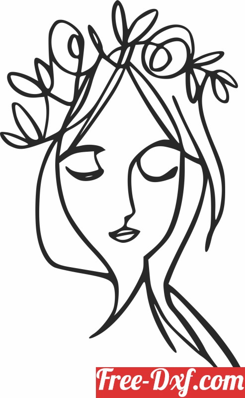 Download line drawing women art taoGb High quality free Dxf files