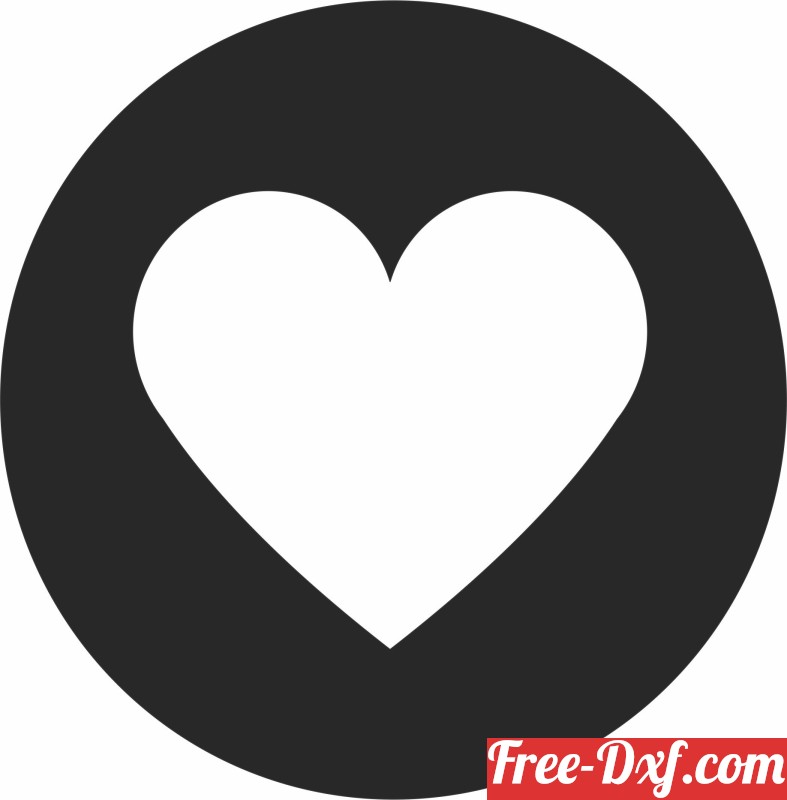 Download heart icon clipart te9OP High quality free Dxf files, Sv