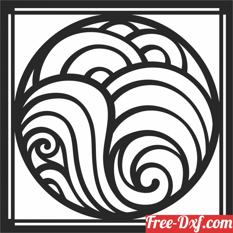 Download wall decor sign pattern txfJF High quality free Dxf file