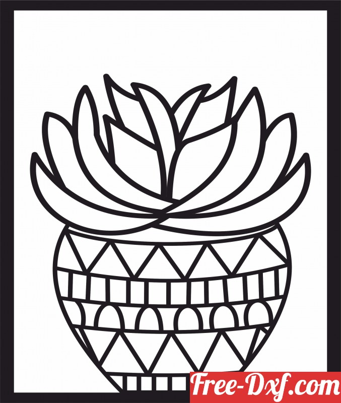 Download Succulents Plant pot dxf u3cpT High quality free