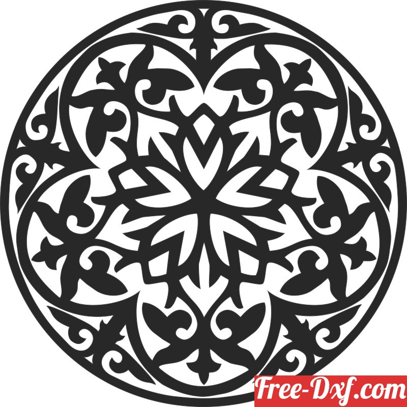 Download mandala wall art decor dxf uHELd High quality free