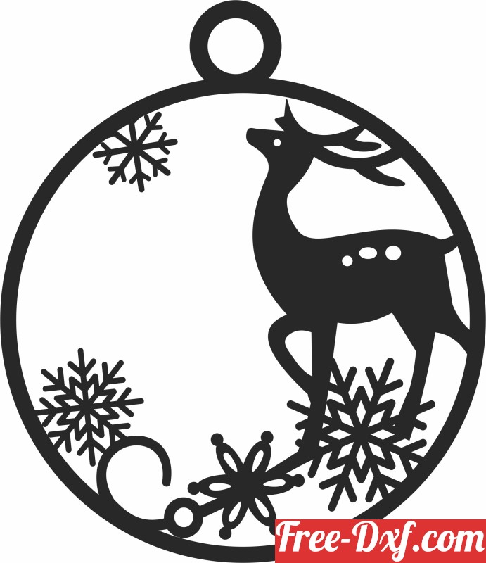 Download deer Christmas ornaments uJ49m High quality free Dxf fil