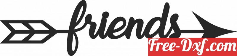 Download Friends arrow sign uY3AN High quality free Dxf files, Sv