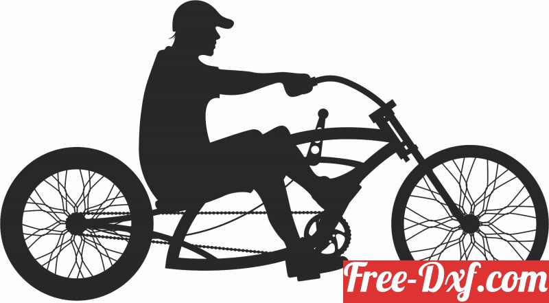 Download man on bike ubgcg High quality free Dxf files, Svg, Cdr