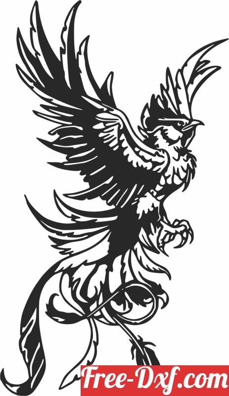 Download phoenix eagle cliparts dxf unh5L High quality free