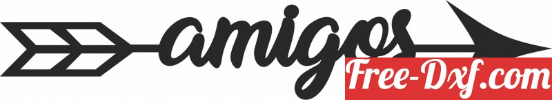 Download Amigos arrow sign v3onM High quality free Dxf files, Svg